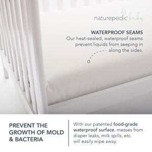 Naturepedic Organic Lightweight Classic Crib Mattress, 2-Stage Natural Mattress for Baby and Toddler Bed, Non-Toxic, 52" x 28"