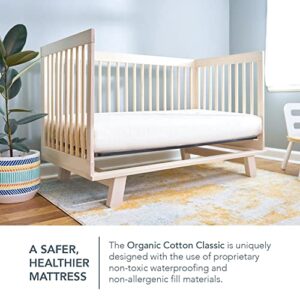 Naturepedic Organic Lightweight Classic Crib Mattress, 2-Stage Natural Mattress for Baby and Toddler Bed, Non-Toxic, 52" x 28"