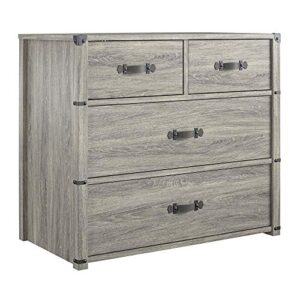 little seeds nova 4 drawer storage grey dresser, gray oak