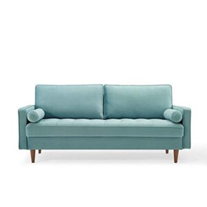 Modway Valour Performance Velvet Upholstered Tufted Sofa, Mint