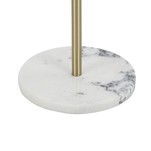 Décor Therapy PL4337 Ava Floor Lamp, Polished Brass, White Marble