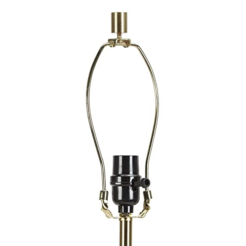 Décor Therapy PL4337 Ava Floor Lamp, Polished Brass, White Marble