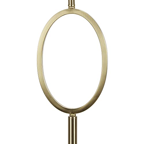 Décor Therapy PL4337 Ava Floor Lamp, Polished Brass, White Marble