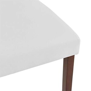 Modway Prosper Faux Leather Dining Side Chair Set of 2, White