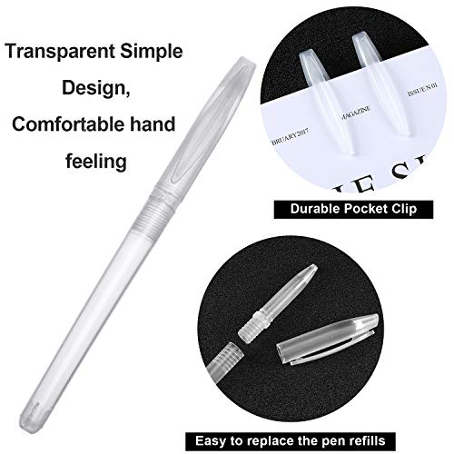 50 Pieces Empty Pen Shell Ballpoint Pen Cover Gel Pen Shell for Office School Stationery Supplies, Fit for 13 cm Refills, Transparent Color (Transparent Color)