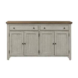 liberty furniture industries farmhouse reimagined server, white