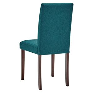 Modway Prosper Upholstered Fabric Dining Side Chair Set of 2, Teal