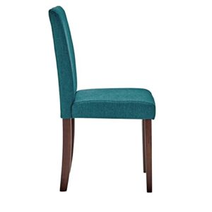 Modway Prosper Upholstered Fabric Dining Side Chair Set of 2, Teal