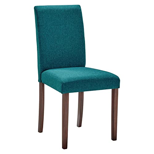 Modway Prosper Upholstered Fabric Dining Side Chair Set of 2, Teal