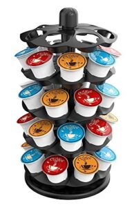 everie coffee pod carousel holder organizer compatible with 40 keurig k cup pods, krs4005