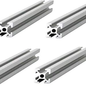 HFS (R) 4pcs 2020 T Slot Aluminum Extrusion Profile European Standard Anodized Linear Rail for 3D Printer Parts and CNC DIY (300mm)