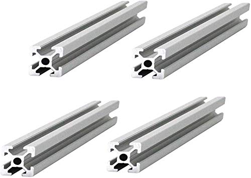 HFS (R) 4pcs 2020 T Slot Aluminum Extrusion Profile European Standard Anodized Linear Rail for 3D Printer Parts and CNC DIY (300mm)