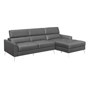 Lexicon Riggi Sectional Sofa Chaise, Gray