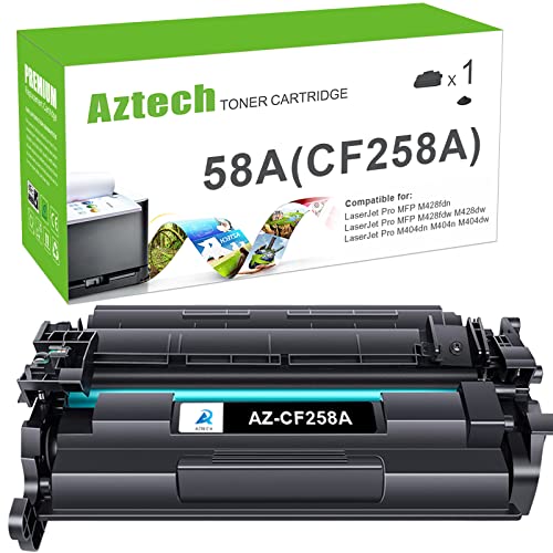 Aztech Compatible Toner Cartridge Replacement for HP 58A CF258A 58X CF258X Pro M404n M404dn MFP M428fdw M428dw (Black, 1-Pack)