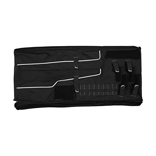 Allen Company Gun Case Hanging Garment, Hanging Closet, Gun Storage System for Closet, Black, Storage for 4 Handguns, 2 Long Guns, 8 Magazines and Extras, Locking Zippers, Black, One Size