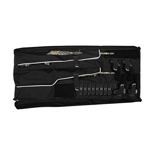 Allen Company Gun Case Hanging Garment, Hanging Closet, Gun Storage System for Closet, Black, Storage for 4 Handguns, 2 Long Guns, 8 Magazines and Extras, Locking Zippers, Black, One Size