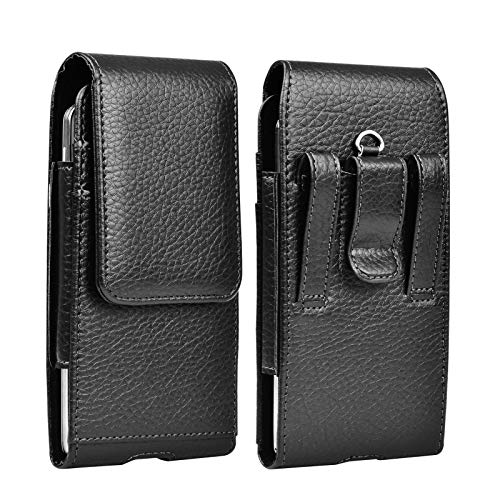 Njjex Cell Phone Holster for Samsung Galaxy S23 Ultra S22 S21 S20 FE S10 A14 A02S A12 A13 A32 A42 A52 5G A11 A21 A51 A71 Note 20 Ultra 10 J7 J3 PU Leather Belt Clip Holster Pouch Holder Carrying Case