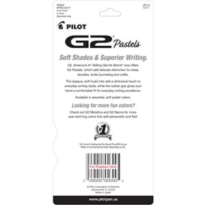 Pilot G2 Pastel Gel Pen, Retractable, Fine 0.7 Mm, Assorted Pastel Ink and Barrel Colors, 5/Pack