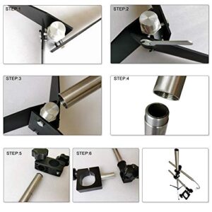 v4ink Universal Adjustable Holder Stand Freestanding Brackets Stainless Steel fits for BENTSAI Portable Handheld Inkjet Printer for Conveyor Assemble line Production