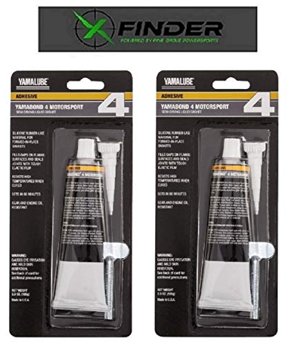 XFINDER POWERED BY PINE GROVE POWERSPORTS Yamalube Yamabond 4 Motorsport Liquid Gasket, 2 Pack, Includes X-Finder Sticker