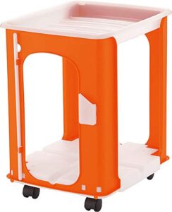 newspaper rack karafurushinbun easy +1 (plus one) (with casters), orange