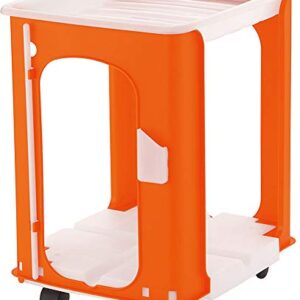 Newspaper Rack Karafurushinbun Easy +1 (Plus One) (with Casters), Orange