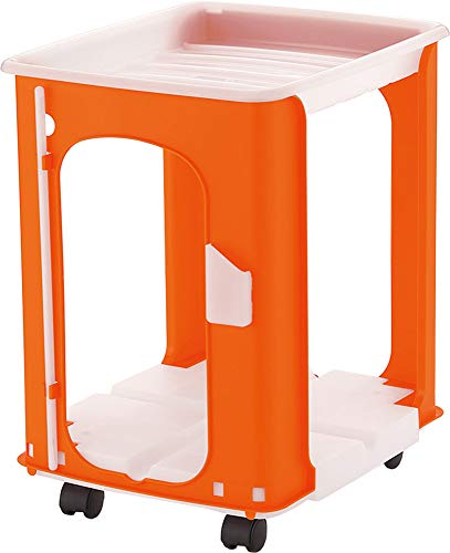 Newspaper Rack Karafurushinbun Easy +1 (Plus One) (with Casters), Orange