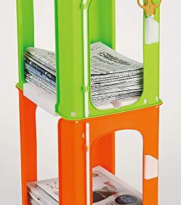 Newspaper Rack Karafurushinbun Easy +1 (Plus One) (with Casters), Orange