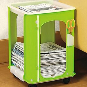 Newspaper Rack Karafurushinbun Easy +1 (Plus One) (with Casters), Orange