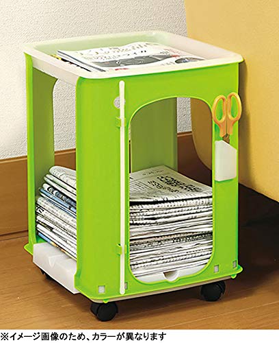 Newspaper Rack Karafurushinbun Easy +1 (Plus One) (with Casters), Orange