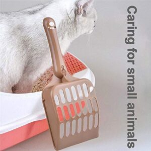 3PCS Plastic Cat Litter Scoop, Kitty Litter Boxes Scooper Pet Sift Shovel, Litter Cleaning Tool, 8.03.72.4 Inches (Pink, Blue, Coffee)