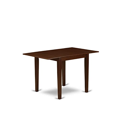 East West Furniture Dining Room NDT-MAH-T Mid Century Table Rectangular Tabletop and 48 x 30 x 30-Mahogany Finish