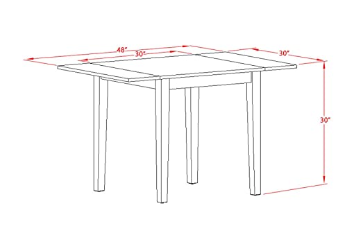 East West Furniture Dining Room NDT-MAH-T Mid Century Table Rectangular Tabletop and 48 x 30 x 30-Mahogany Finish