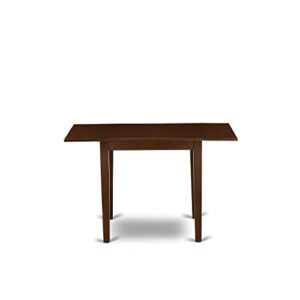 East West Furniture Dining Room NDT-MAH-T Mid Century Table Rectangular Tabletop and 48 x 30 x 30-Mahogany Finish