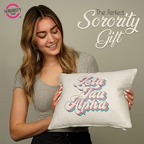 Sorority Shop Alpha Xi Delta Pillow – Retro Design, 12" x 16" Lumbar Pillow Sorority