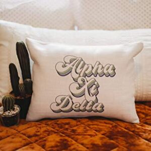 Sorority Shop Alpha Xi Delta Pillow – Retro Design, 12" x 16" Lumbar Pillow Sorority