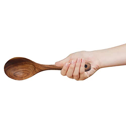 Wooden Salad Server Set of 2 Acacia Stirring Spoon 10-Inch Wooden Utensils for Serving Salad