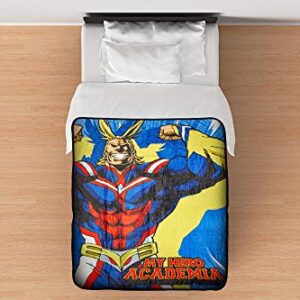 JUST FUNKY My Hero Academia All Might Large Fleece Throw Blanket | Official My Hero Academia Collectible Decorative Throw Blanket | 60 x 45 Inches