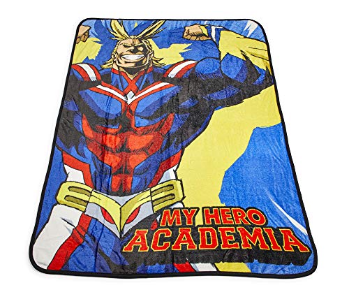 JUST FUNKY My Hero Academia All Might Large Fleece Throw Blanket | Official My Hero Academia Collectible Decorative Throw Blanket | 60 x 45 Inches