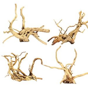 tfwadmx aquarium driftwood natural wood reptile branch fish tank tree plant stump ornament decor 4 pcs