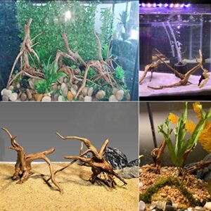 Tfwadmx Aquarium Driftwood Natural Wood Reptile Branch Fish Tank Tree Plant Stump Ornament Decor 4 PCS