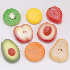 Yellow Door Fruit Sensory Play Stones, Set of 8