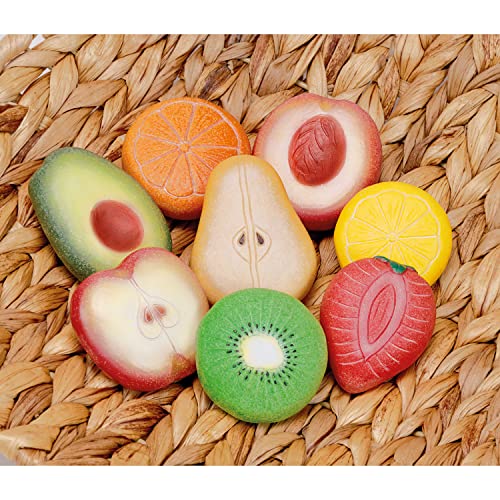 Yellow Door Fruit Sensory Play Stones, Set of 8