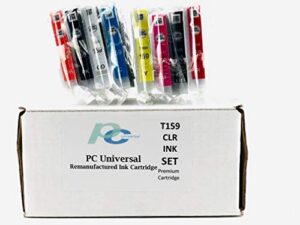 pc universal remanufactured ink cartridges replacement for epson 159 cartridge set(8 pcs),guaranteed oem quality