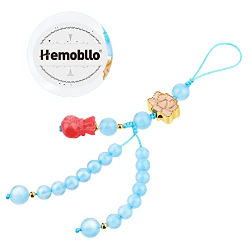 Hemobllo Cell Phone Strap Anti- Lost Phone Lanyard Crystal Chinese Style Phone Charm Key Chain Car Key Hanging Pendants Decor for Car Phone Fan Clothing Decor Blue