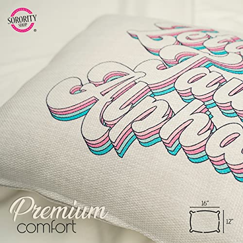 Sorority Shop Gamma Phi Beta Pillow – Retro Design, 12" x 16" Lumbar Pillow Sorority