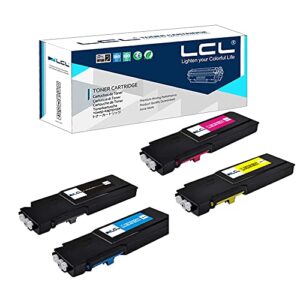 lcl remanufactured toner cartridge replacement for xerox c400 c400d c400dn c405 mfp c405dn c405n 106r03512 106r03514 106r03515 (4-pack black cyan magenta yellow) display non-oem