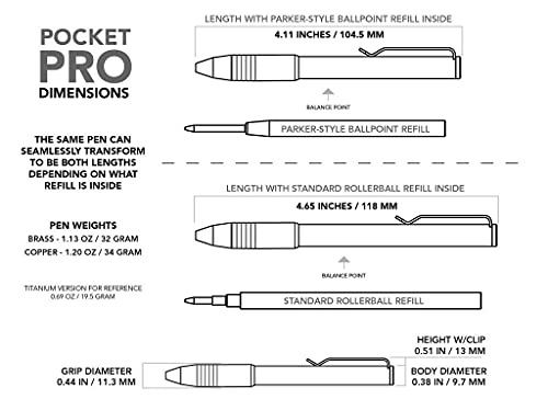 BIG IDEA DESIGN Copper Pocket Pro Pen (Red Tone)