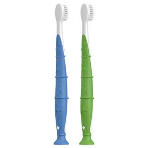 Colgate Zero Kids Toothbrush with Extra Soft Bristles and Suction Cup Holder, BPA Free - 2 Count