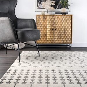 nuLOOM Zola Geometric Moroccan Area Rug, 5' x 8', Grey